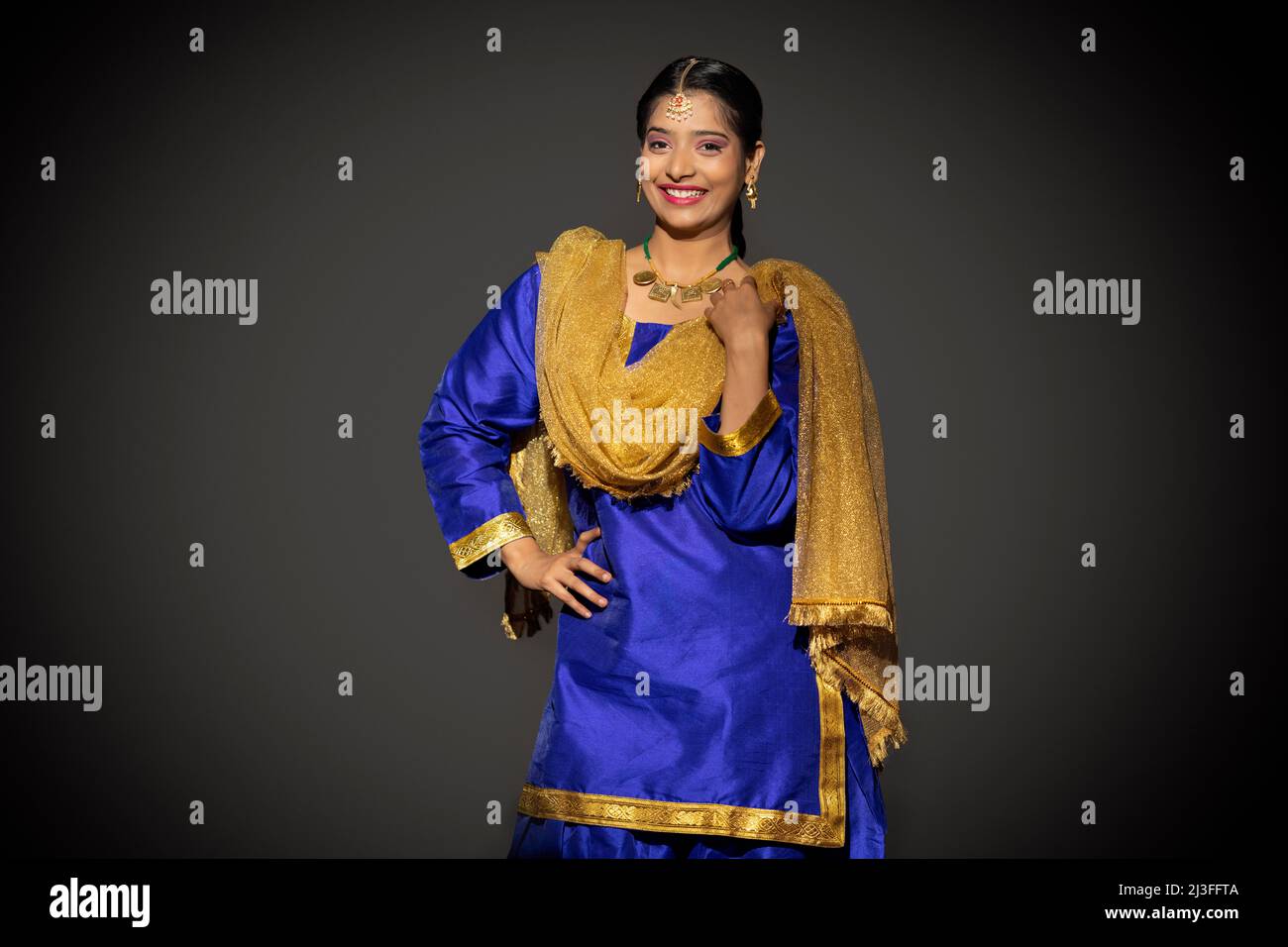 Portrait woman posing in salwar hi-res stock photography and images - Alamy