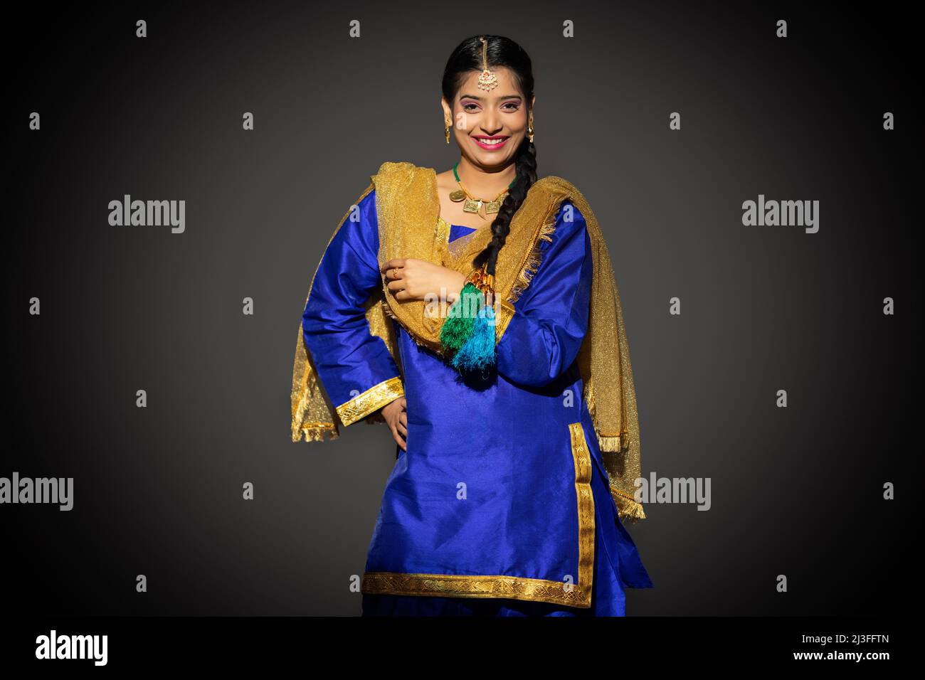 Portrait woman posing in salwar hi-res stock photography and images - Alamy