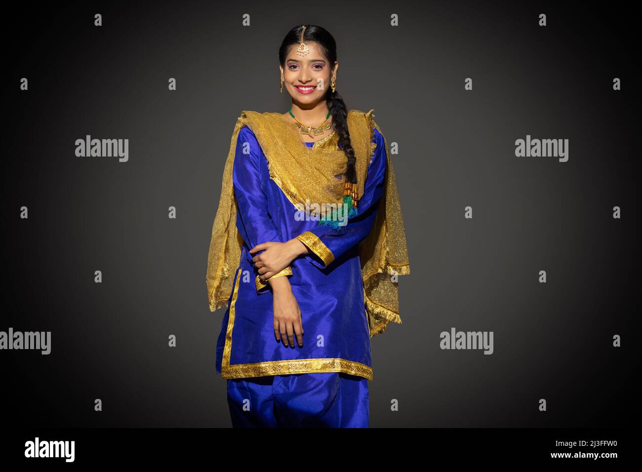 Portrait woman posing in salwar hi-res stock photography and images - Alamy