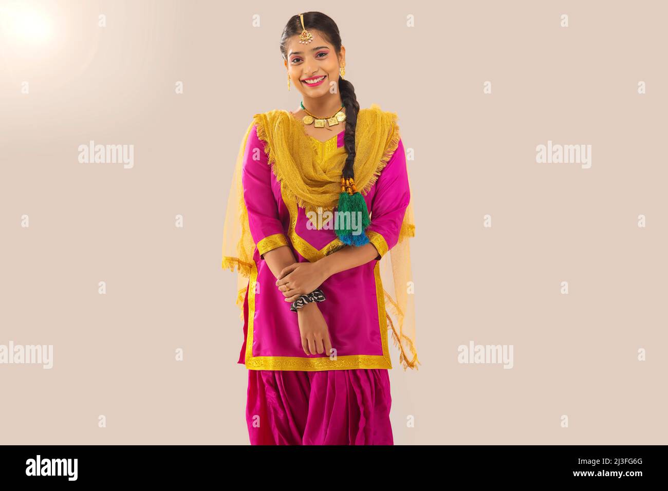 Portrait woman posing in salwar hi-res stock photography and images - Alamy