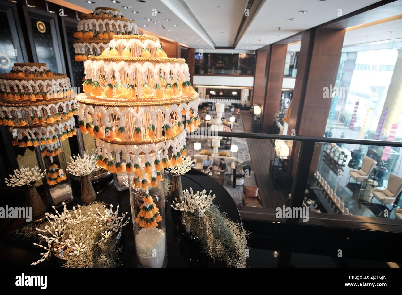 Songkran Decorations JW Marriott Lobby Bangkok Thailand April 2022 ...