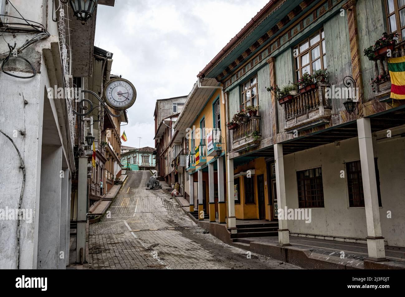 Zaruma, city destroyed by illegal mining, Ecuador Stock Photo - Alamy