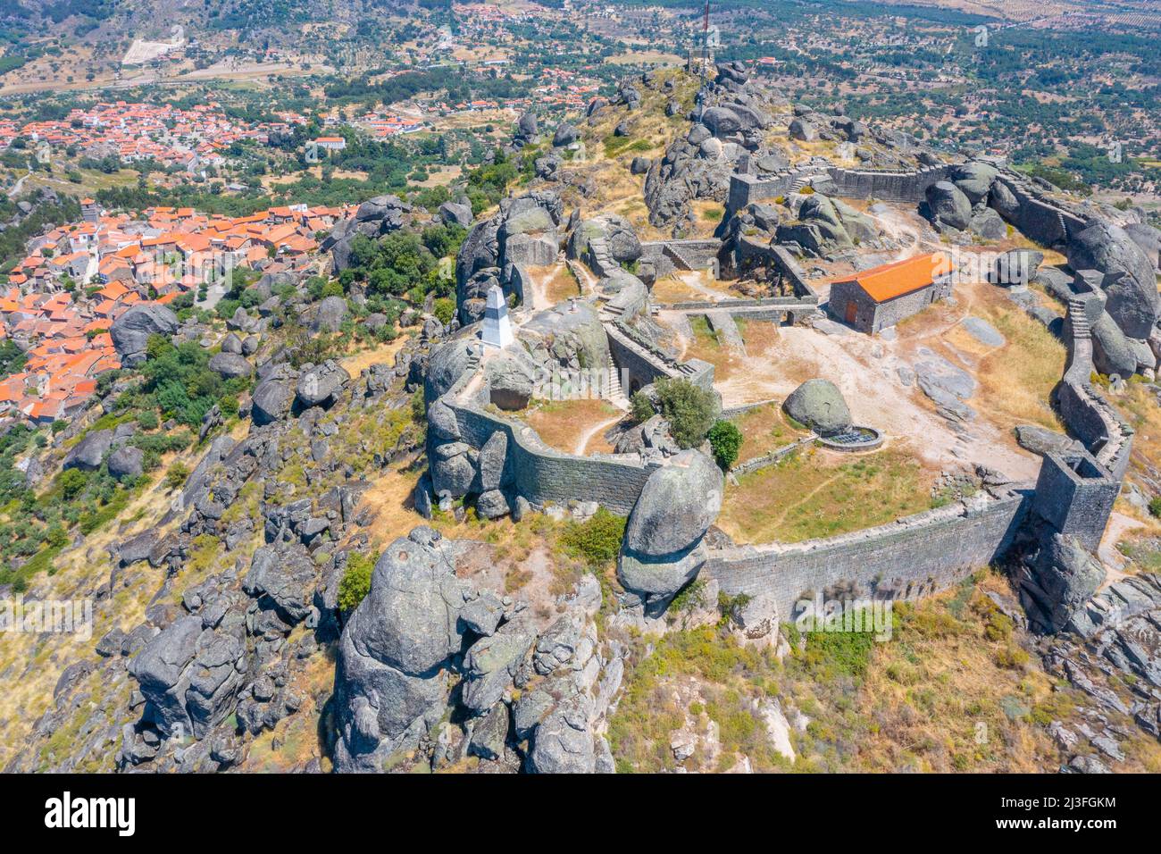 Aerial view monsanto village in hi-res stock photography and images - Alamy