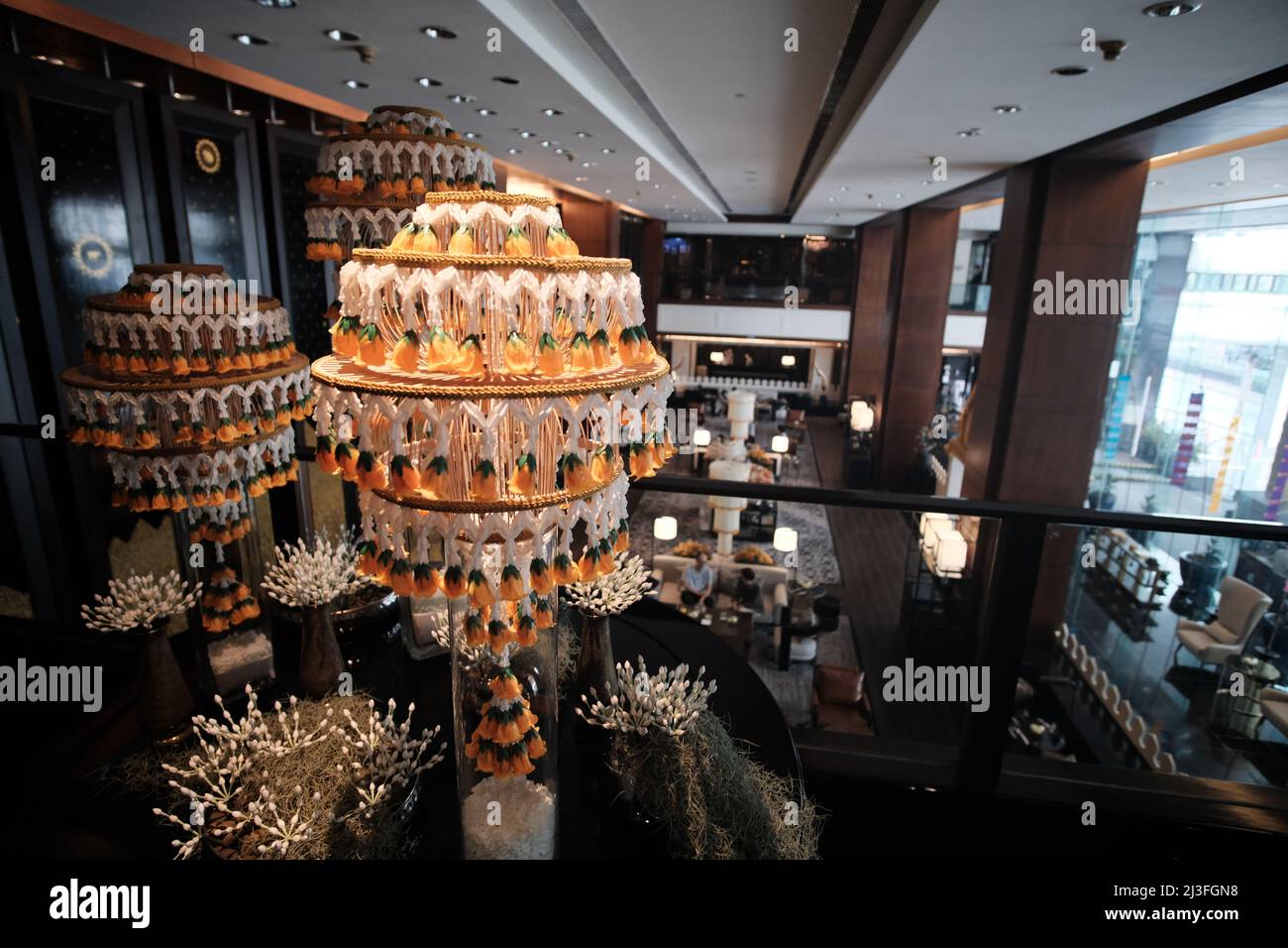 Songkran Decorations JW Marriott Lobby Bangkok Thailand April 2022 ...