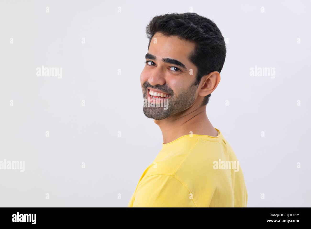 Back view young indian stylish hi-res stock photography and images - Alamy