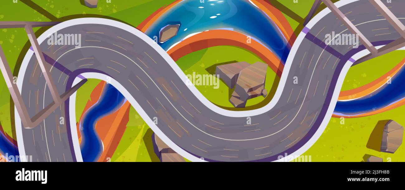 Winding River Cartoon