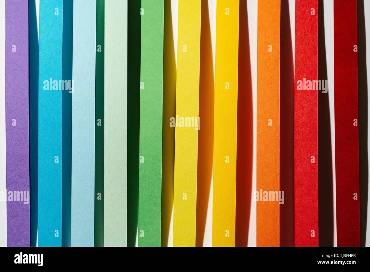 Rainbow colored paper stripes for quilling vertical. Minimalistic pride ...