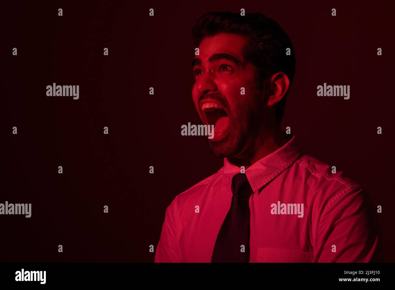 Side view furious man shouting hi-res stock photography and images - Alamy