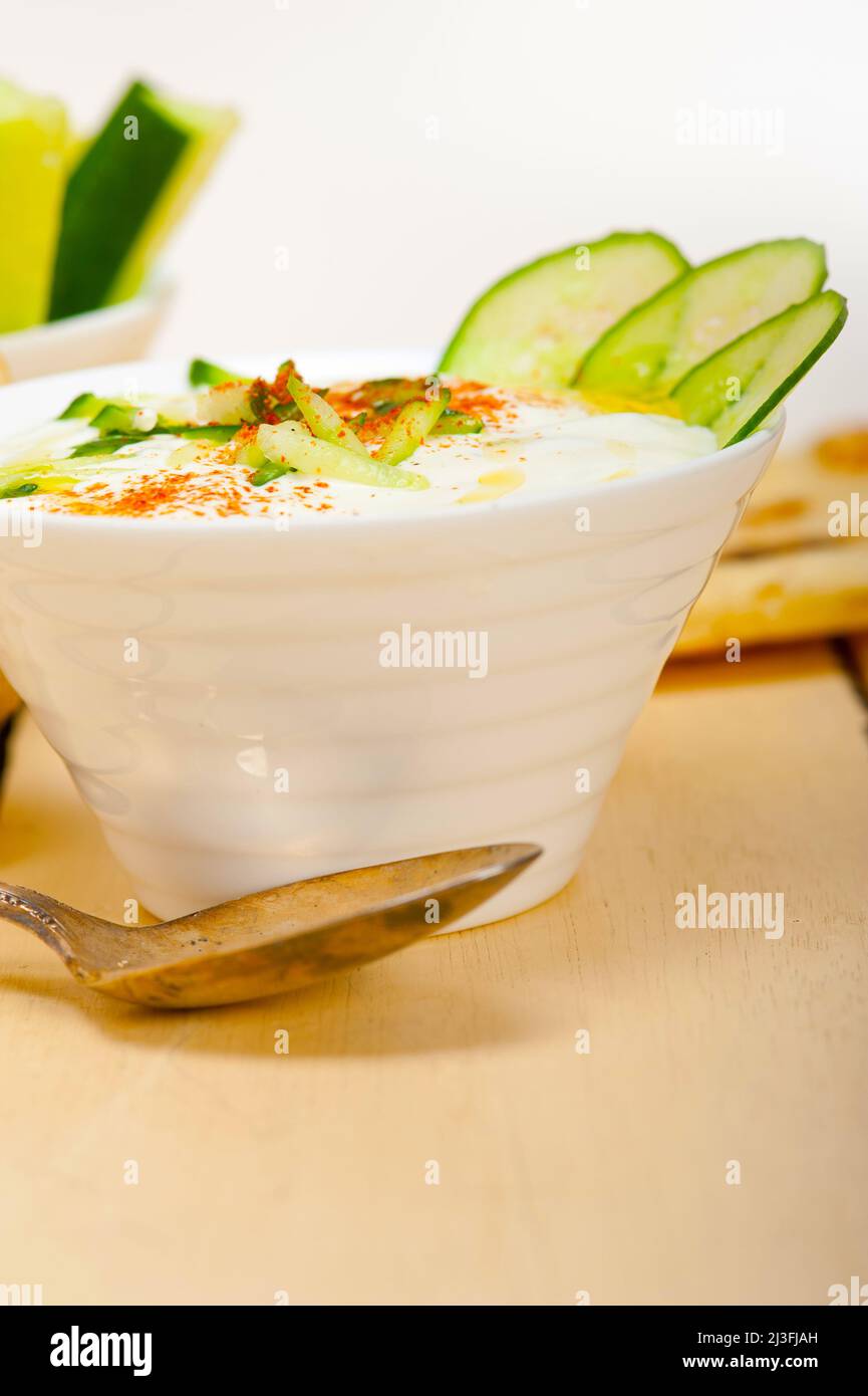 Arab middle east salatit laban wa kh’yar Khyar Bi Laban goat yogurt and ...