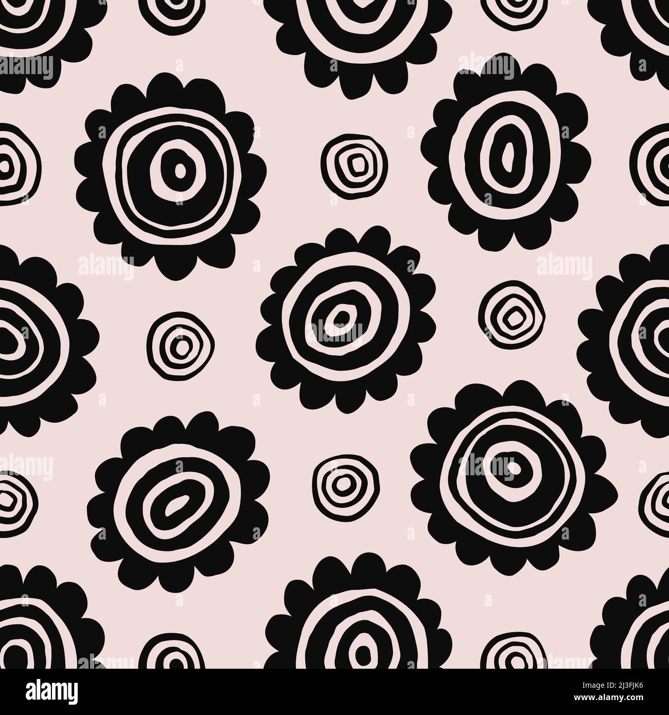 Seamless abstract pattern background. Decorative design freehand ...