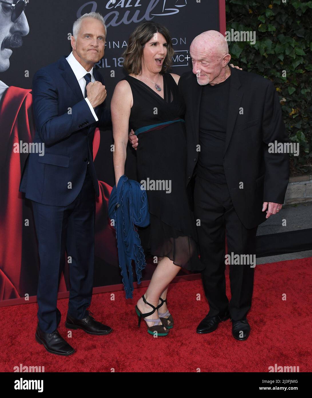 (L-R) Patrick Fabian, Mandy Fabian and Jonathan Banks at the Premiere ...