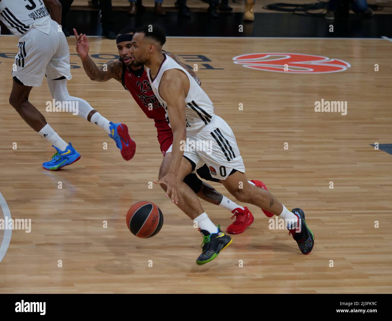 E.OKOBO (LDLC ASVEL) vs M.DELAUNEY (ARMANI EXCHANGE) Winner during the ...