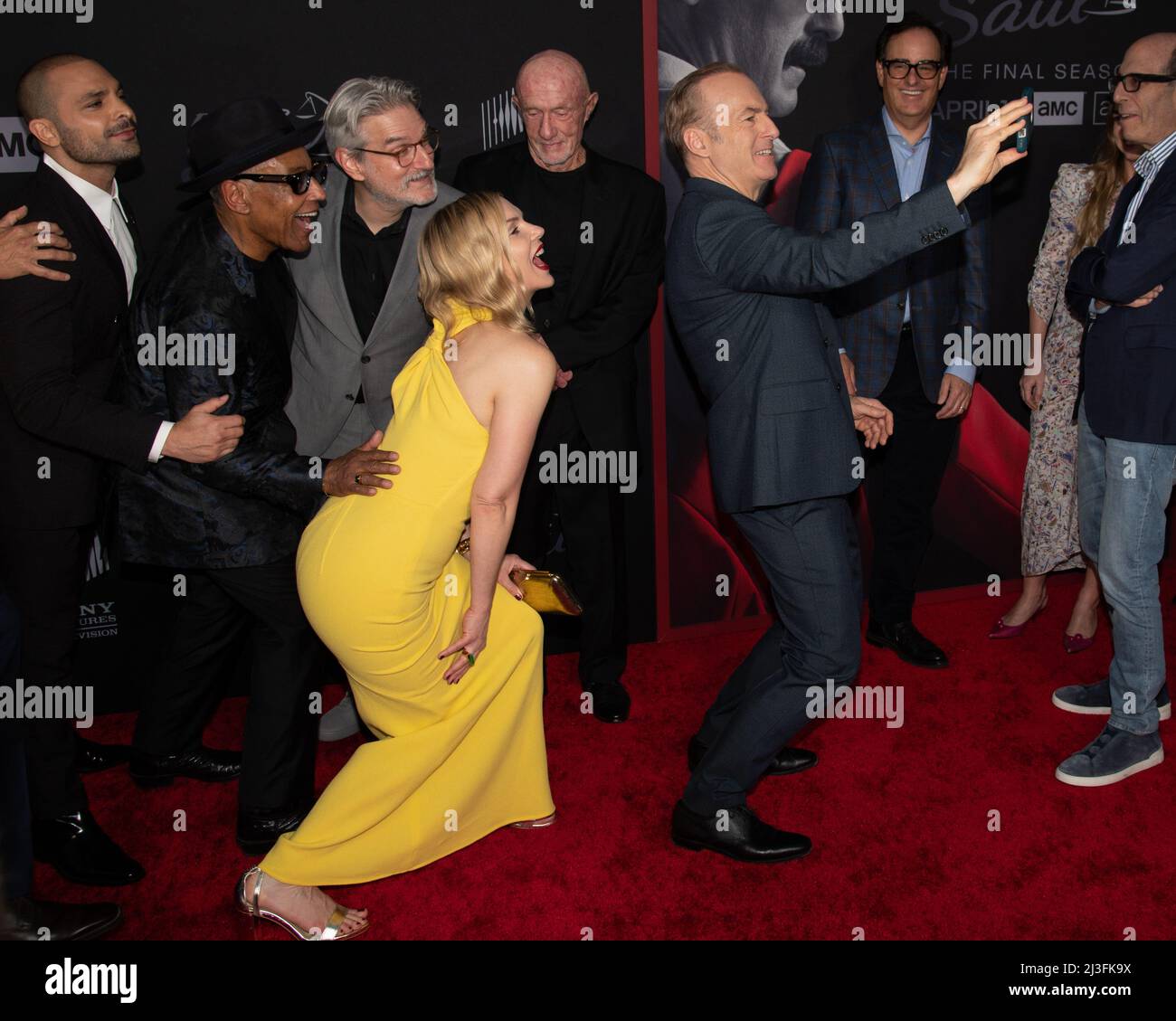 April 7, 2022, Hollywood, California, USA: Bob Odenkirk, Jonathan Banks ...