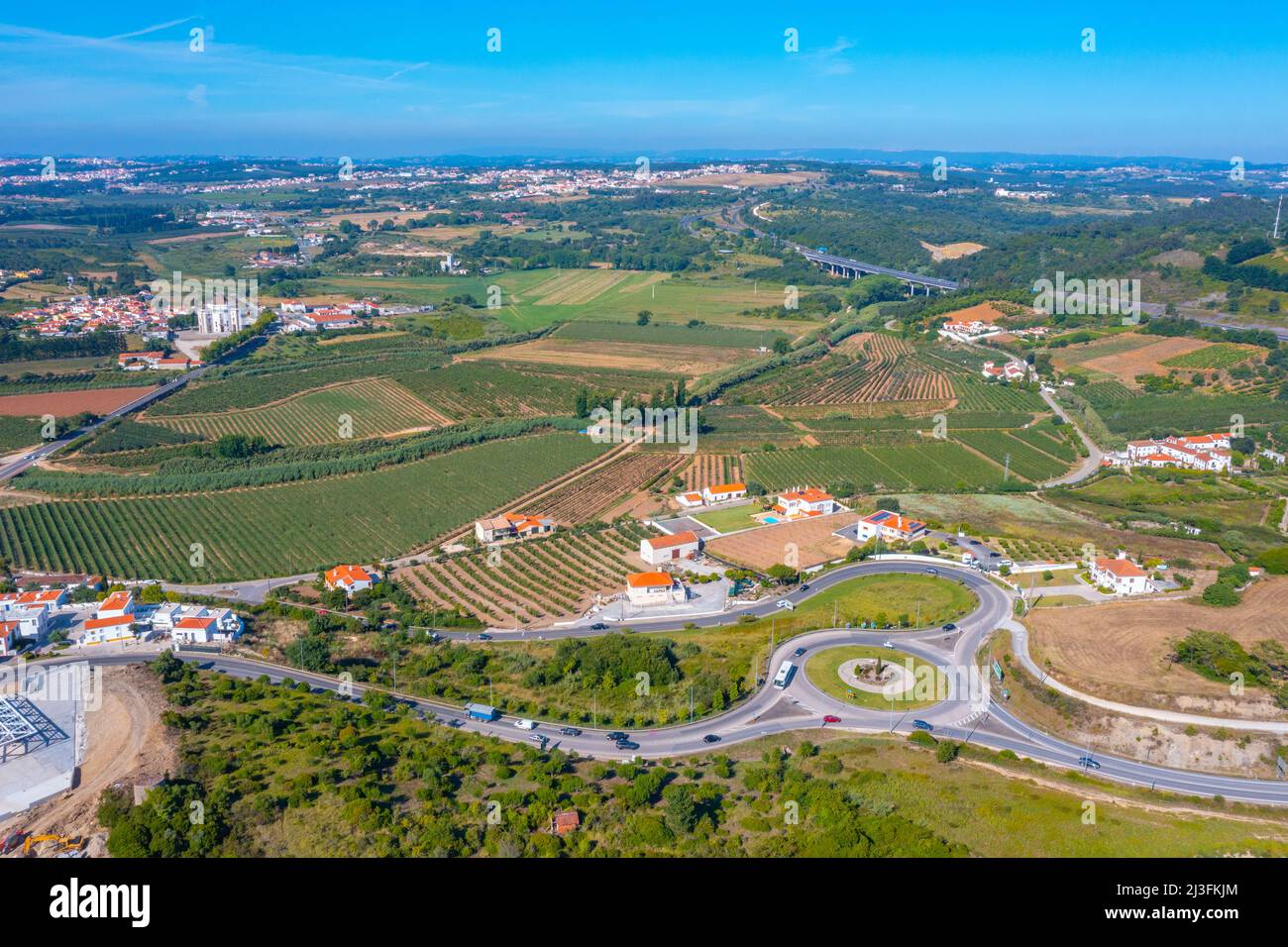 Portuguese landscape near obidos castle Stock Photo - Alamy