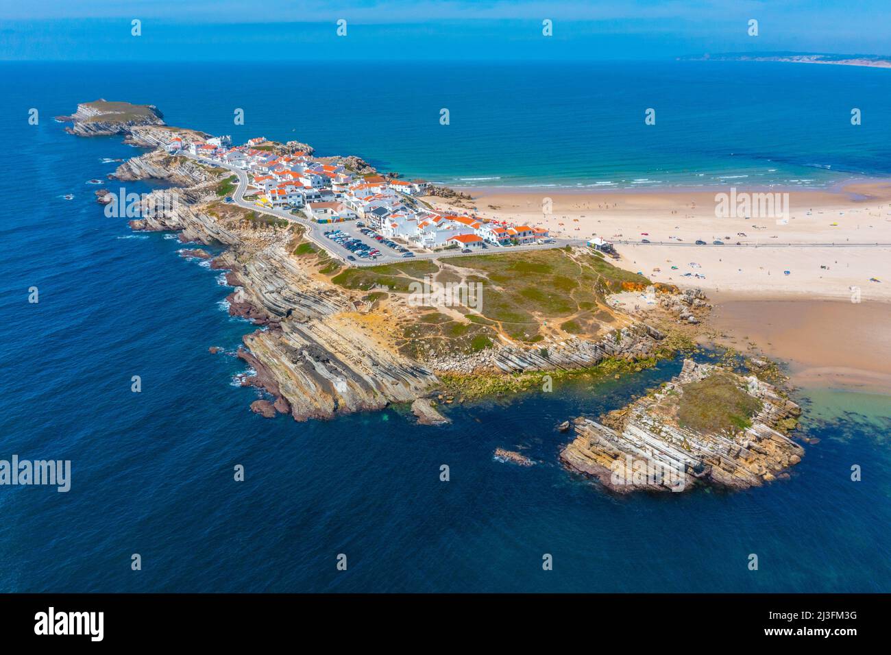 Aerial view of Baleal peninsula in Portugal Stock Photo - Alamy