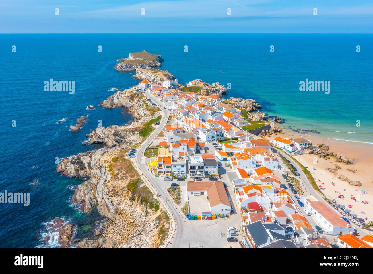 Aerial view of Baleal peninsula in Portugal Stock Photo - Alamy
