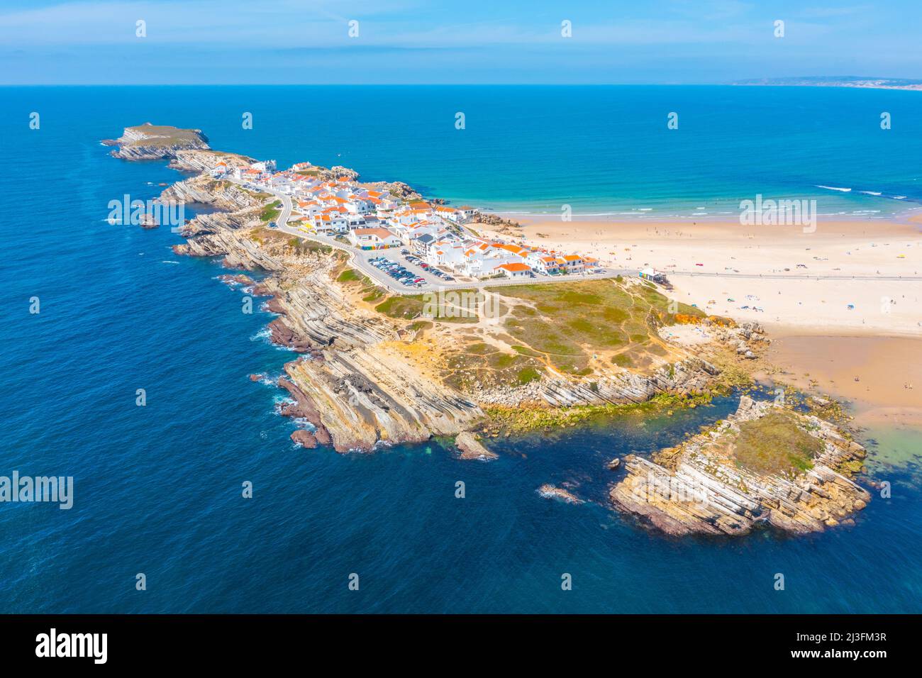 Aerial view of Baleal peninsula in Portugal Stock Photo - Alamy
