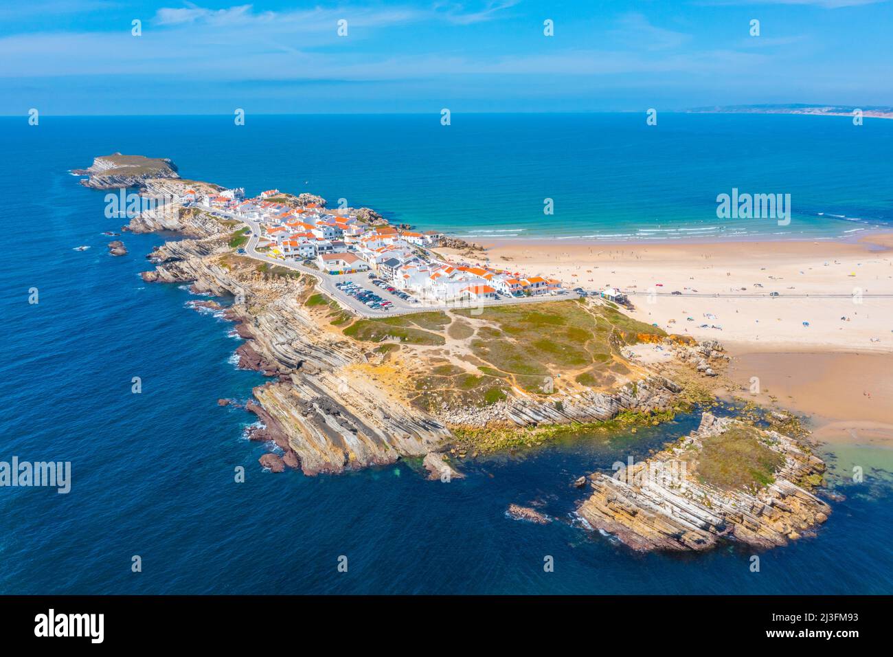 Aerial view of Baleal peninsula in Portugal Stock Photo - Alamy