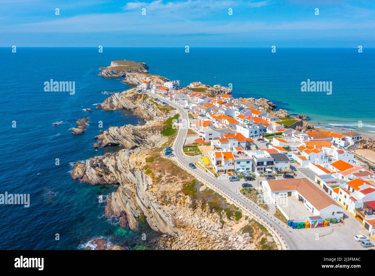 Aerial view of Baleal peninsula in Portugal Stock Photo - Alamy