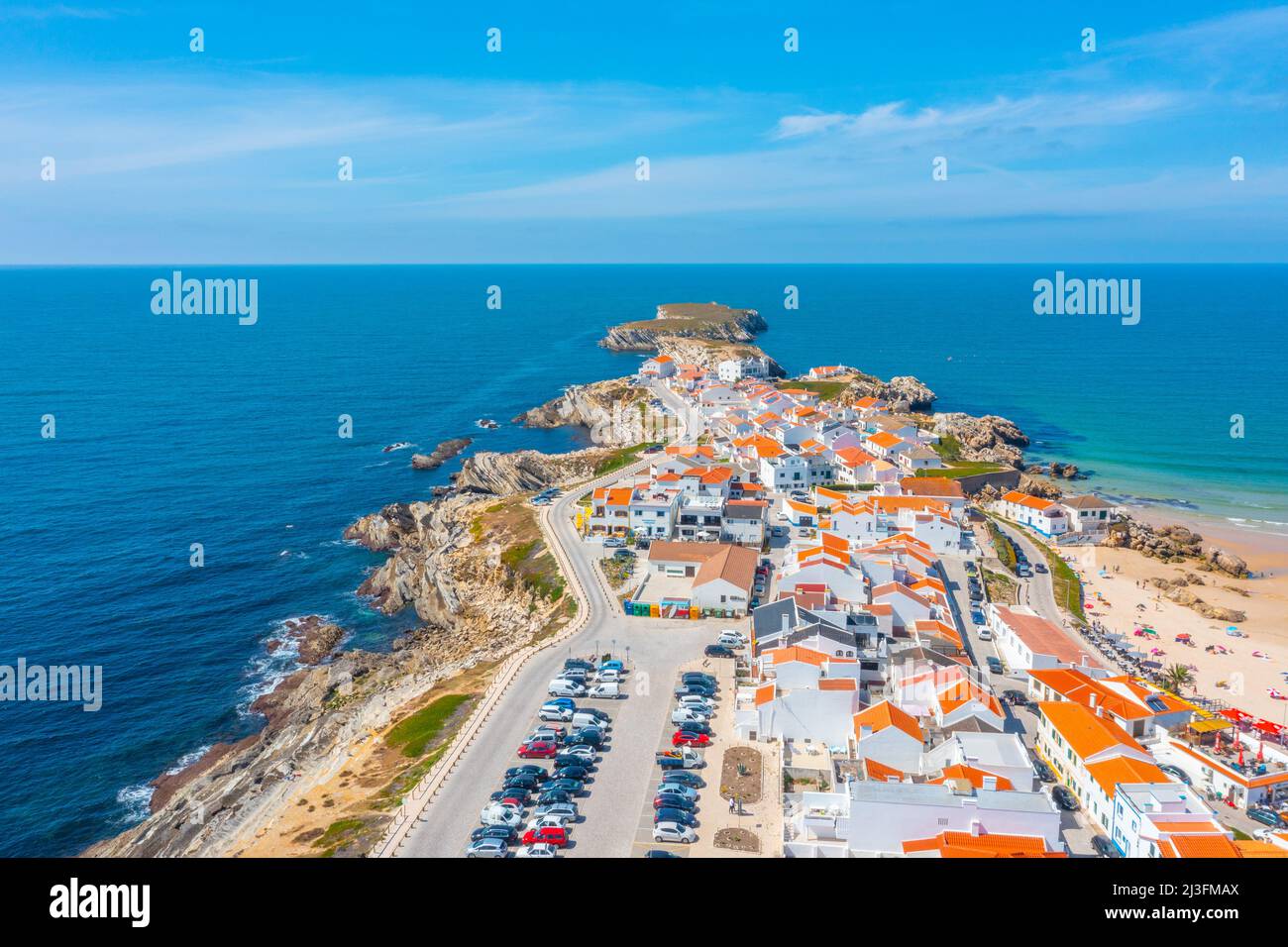 Aerial view of Baleal peninsula in Portugal Stock Photo - Alamy