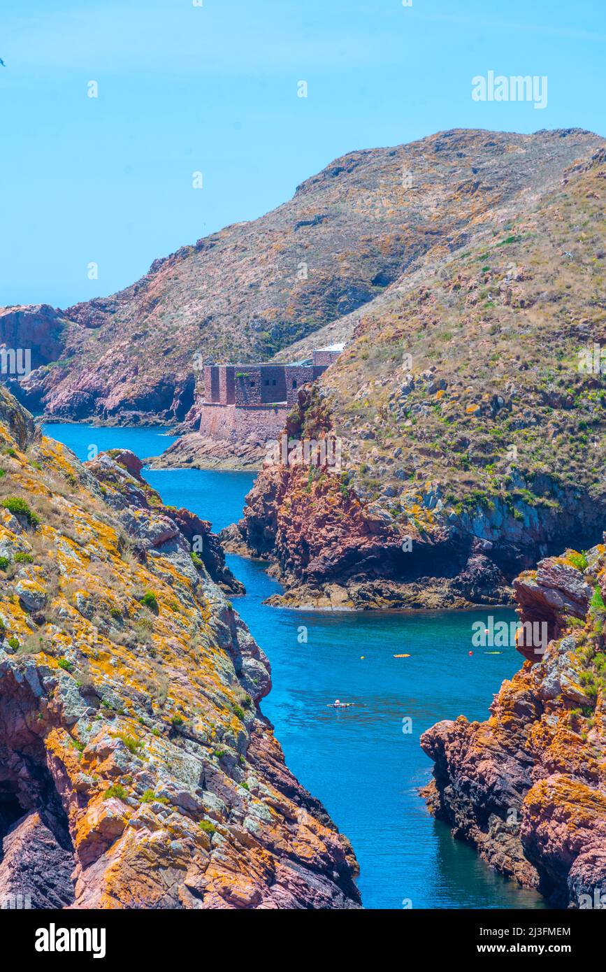 Fortress Sao Joao Baptista at Berlenga Grande archipelago in Portugal ...