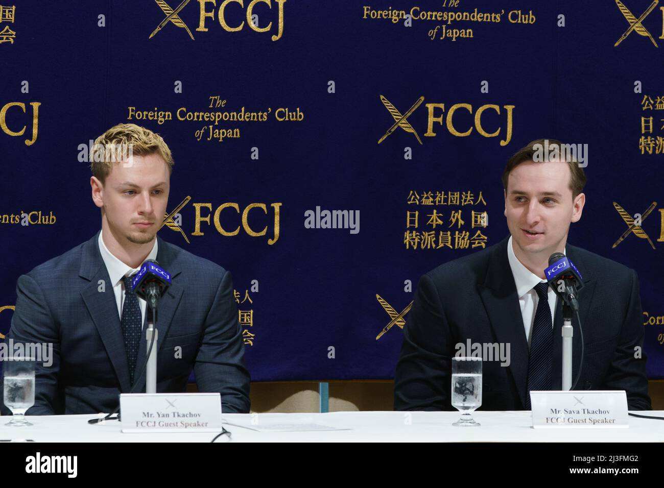 Ukraine's YouTubers Sava Tkachov, right, and his young brother Yan ...