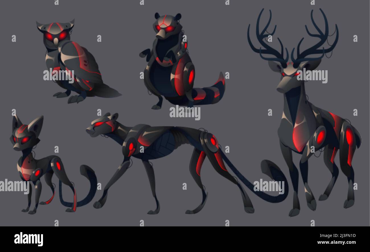 Animals robots machines, evil robotics mechanical monsters. Cyborgs ...