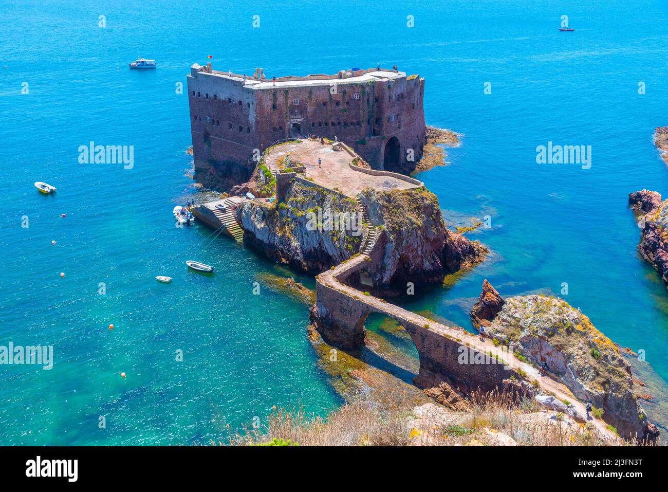 Fortress Sao Joao Baptista at Berlenga Grande archipelago in Portugal ...