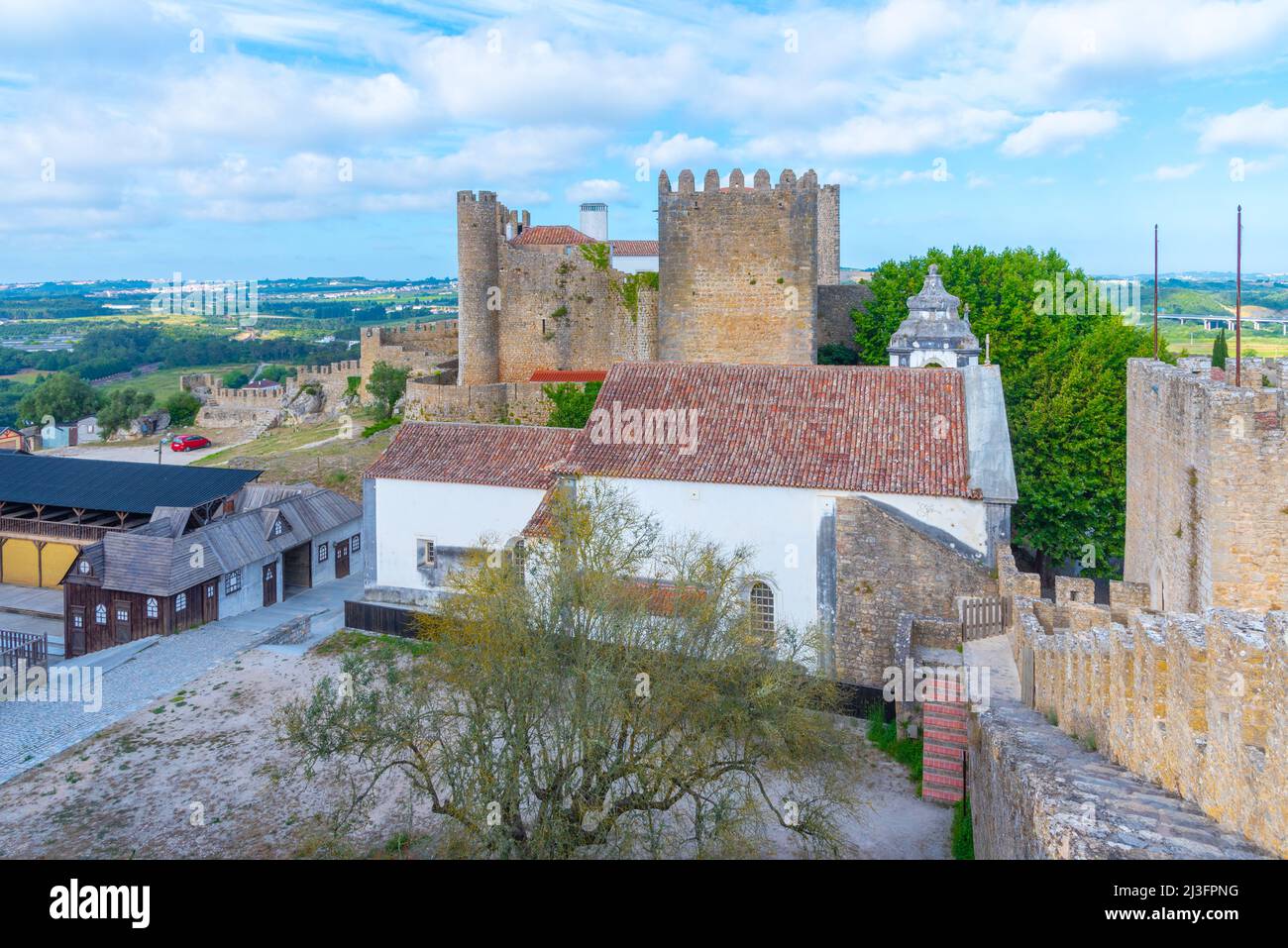 View of Obidos castle in Portugal Stock Photo - Alamy