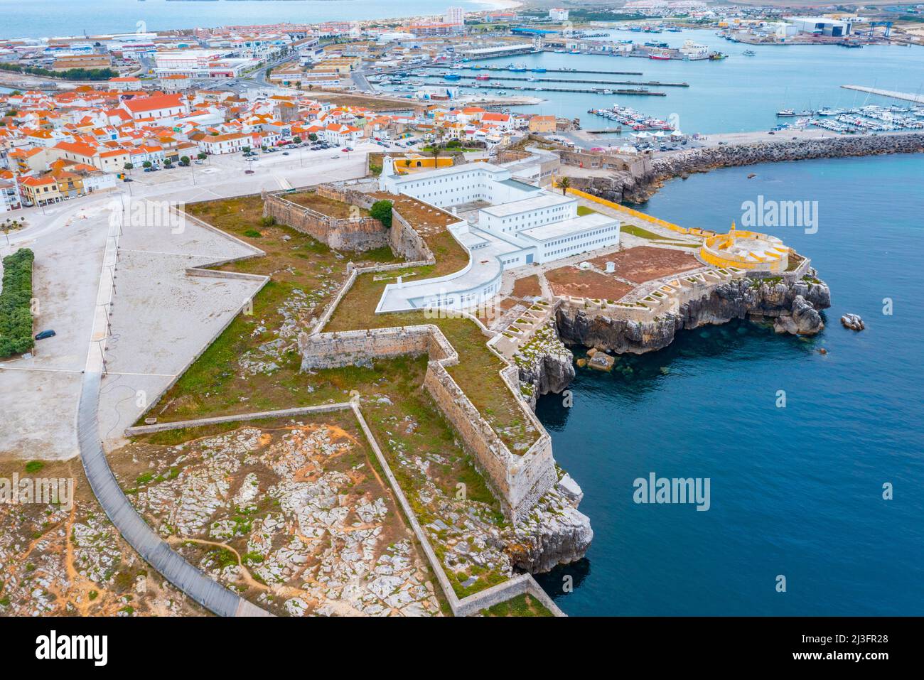 Fortress located at seaside or Portuguese town Peniche Stock Photo - Alamy