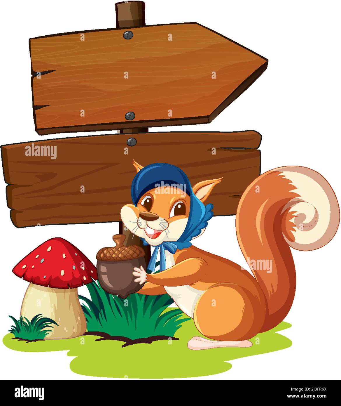 Wooden squirrels Stock Vector Images - Alamy