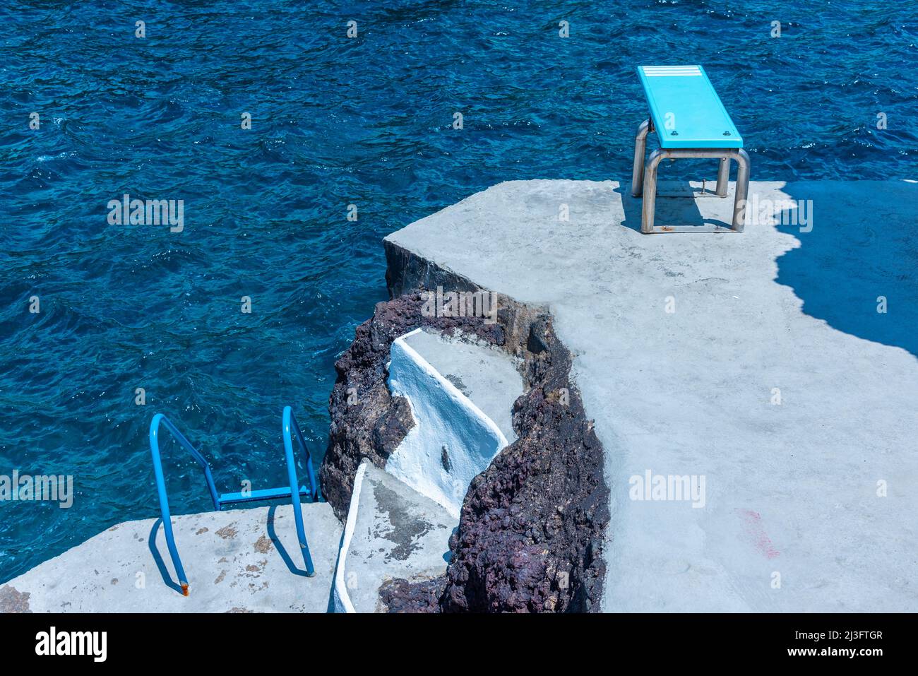 Varadouro natural swimming pools at Faial island, Azores, Portugal ...