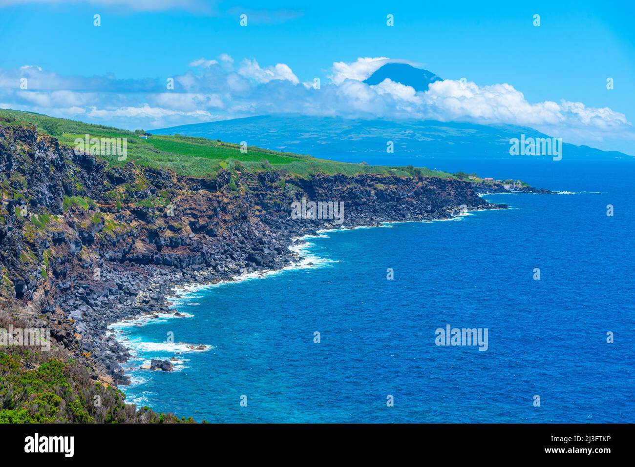 Pico island viewed from Faial, Azores, Portugal Stock Photo - Alamy
