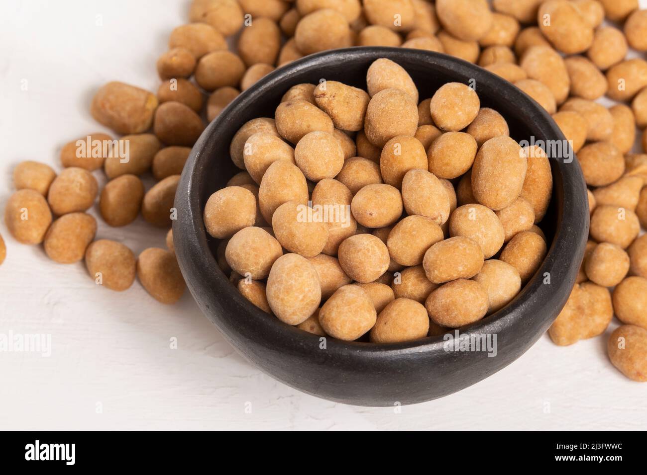 Tasty Peanuts Covered With A Crunchy Layer Of Wheat Flour Stock Photo ...