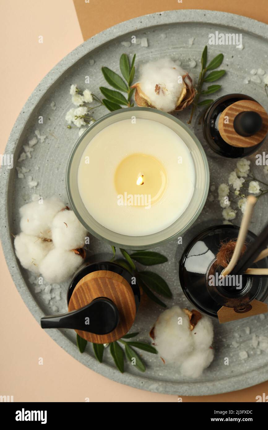 Candle top view hi-res stock photography and images - Alamy