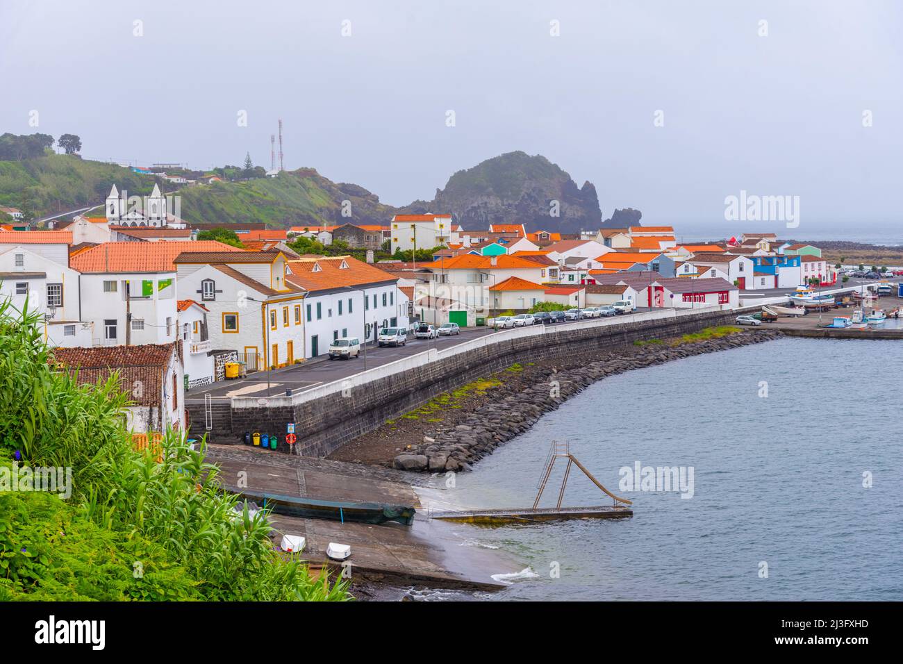Aerial view of Lajes village at Pico island in Portugal Stock Photo - Alamy