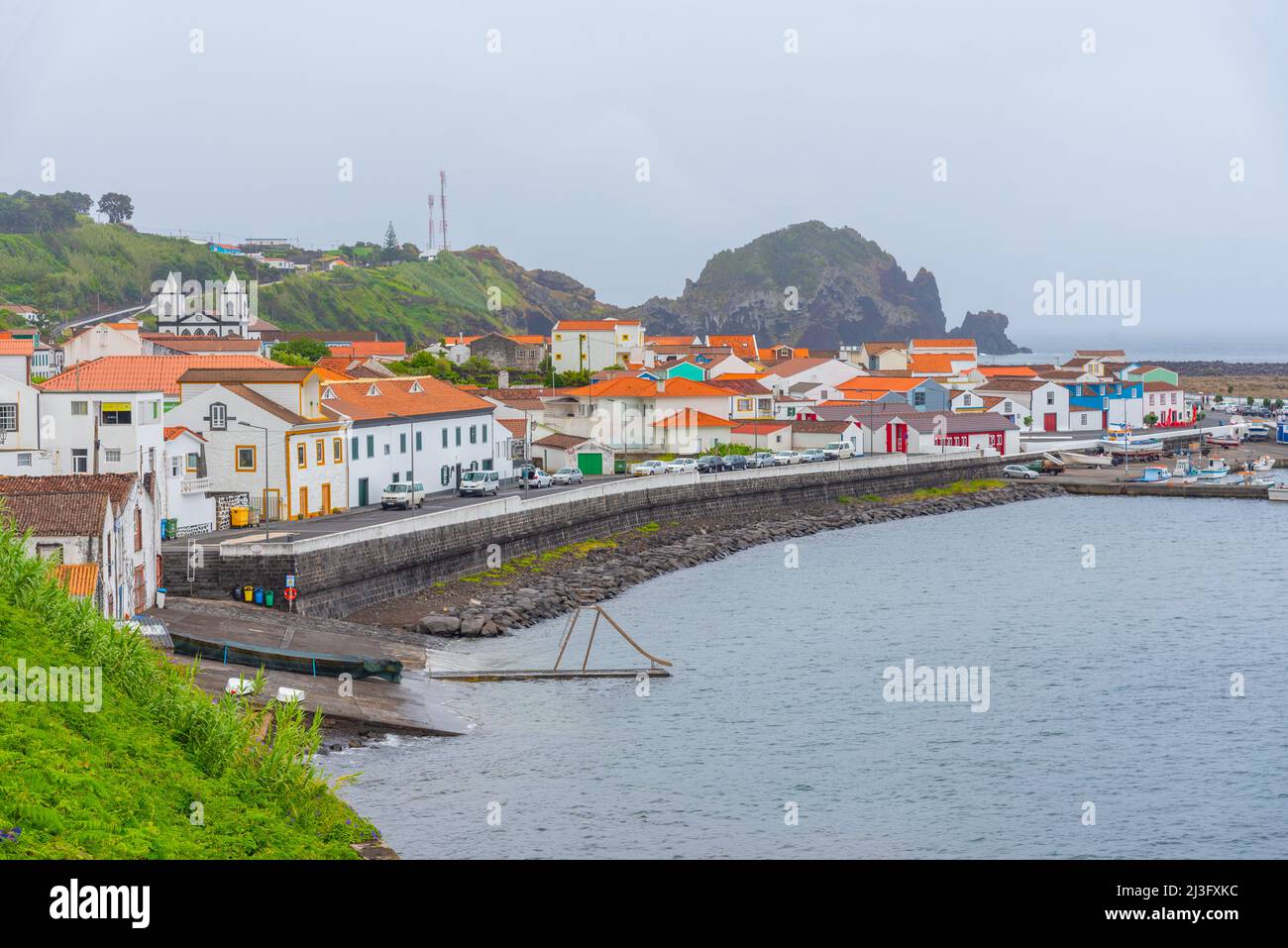 Aerial view of Lajes village at Pico island in Portugal Stock Photo - Alamy