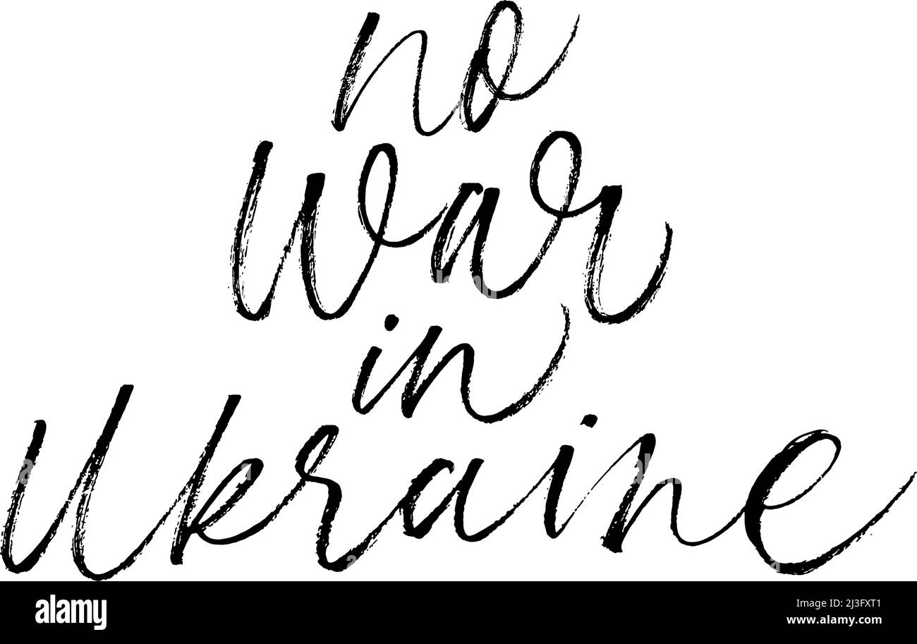 Ukraine no war lettering Stock Vector Images - Alamy