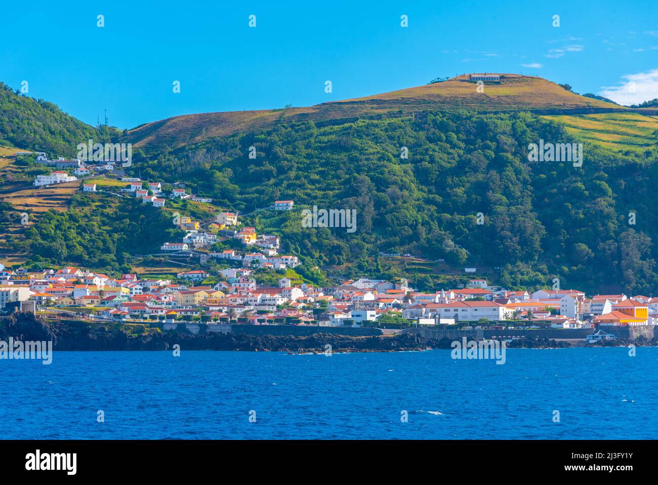 Velas port on Sao Jorge island of the Azores, Portugal Stock Photo - Alamy