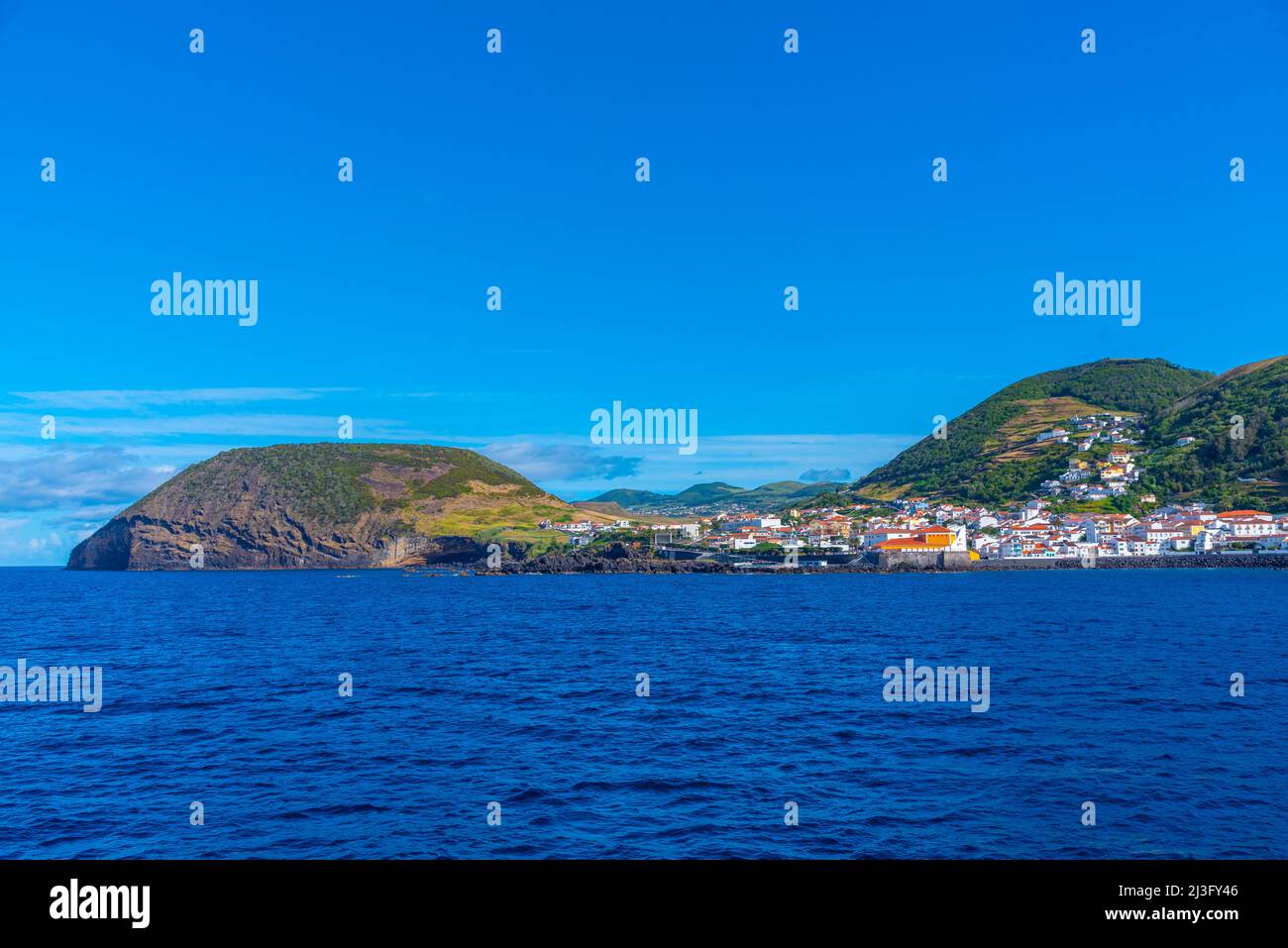 Velas port on Sao Jorge island of the Azores, Portugal Stock Photo - Alamy