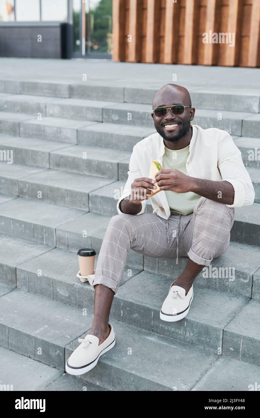 Man eating stairs hi-res stock photography and images - Alamy
