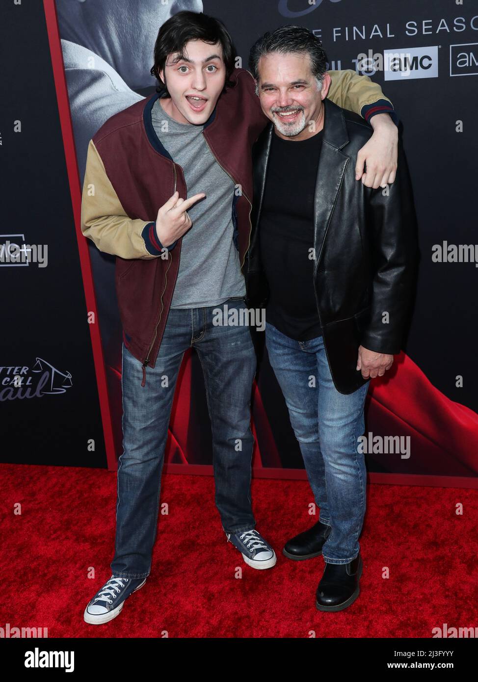 HOLLYWOOD, LOS ANGELES, CALIFORNIA, USA - APRIL 07: Gianni DeCenzo and ...