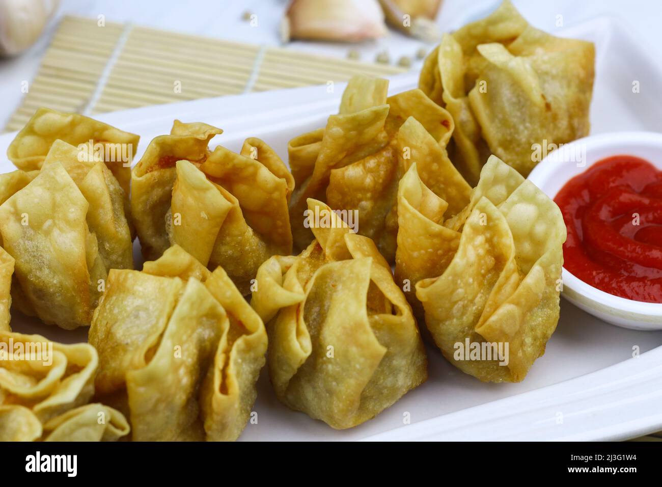Siomay Goreng or Fried dumpling, Indonesian popular street food, made ...