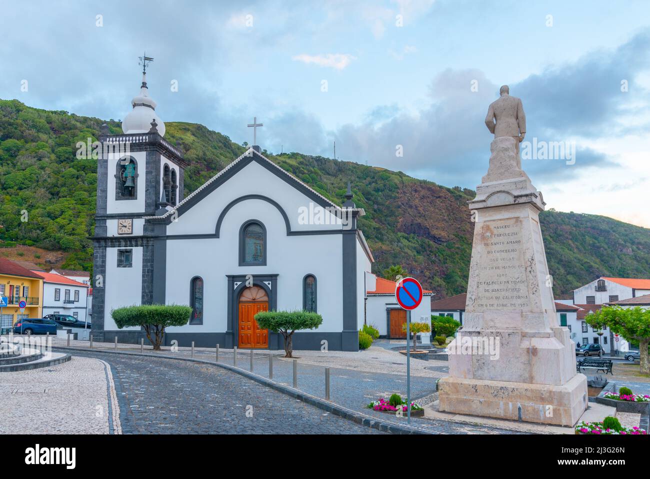 Matriz de Velas church at Velas, Sao Jorge island, Azores, Portugal ...