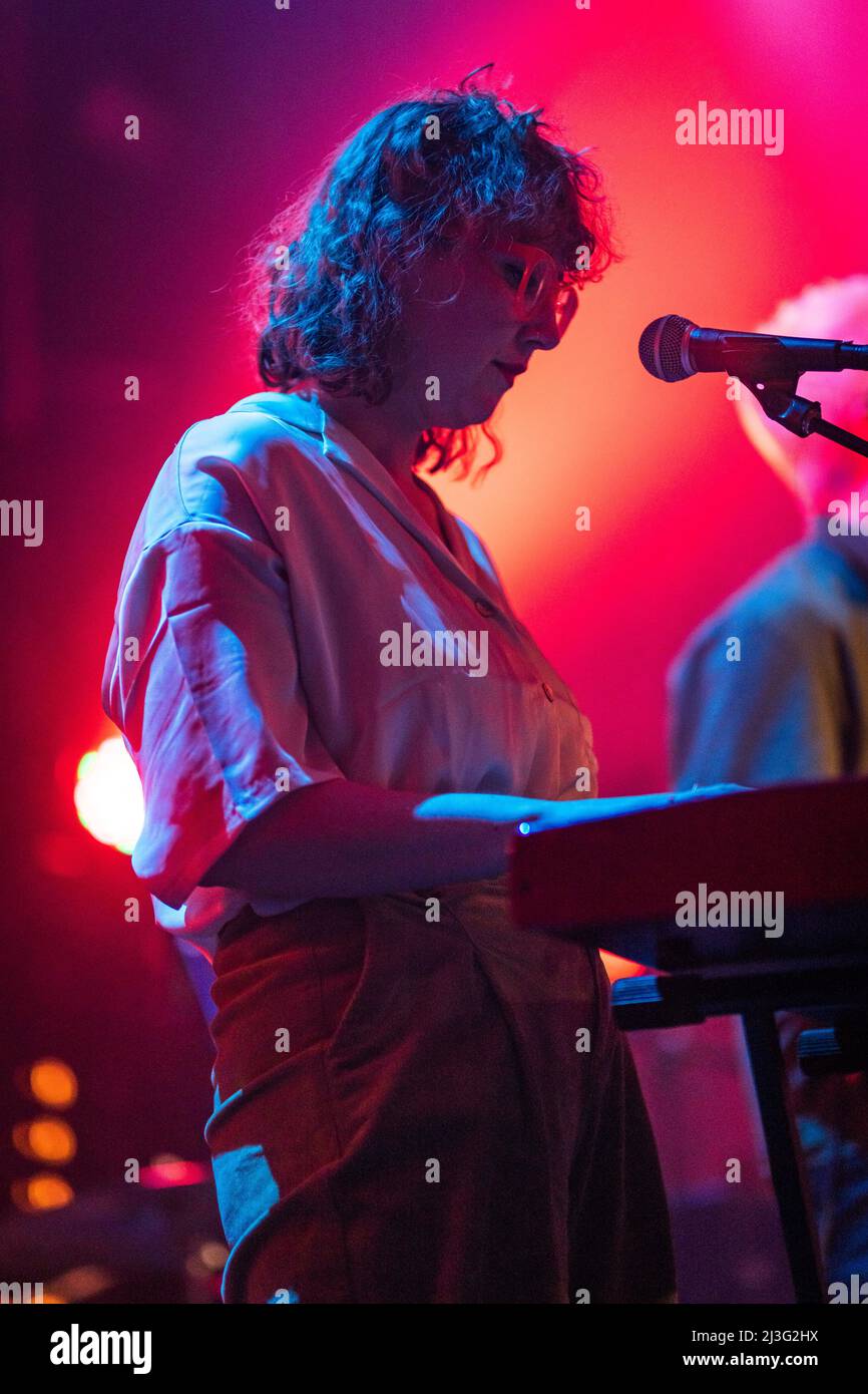 Edinburgh, Scotland. Thu 7 April 2022. Scottish band Savage Mansion ...