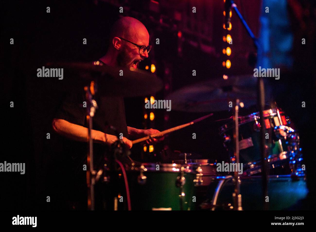 Edinburgh, Scotland. Thu 7 April 2022. Scottish band Savage Mansion ...