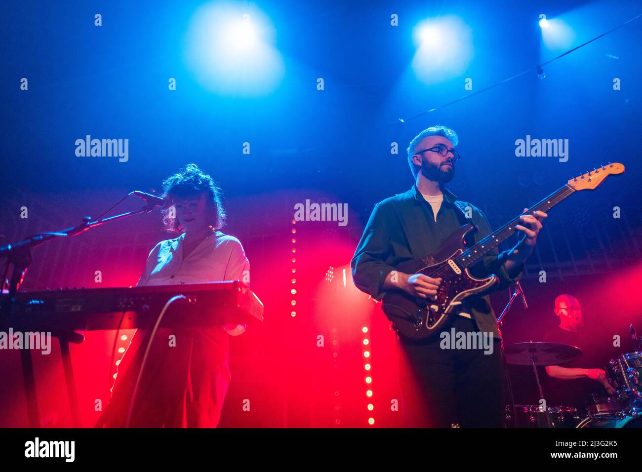 Edinburgh, Scotland. Thu 7 April 2022. Scottish band Savage Mansion ...