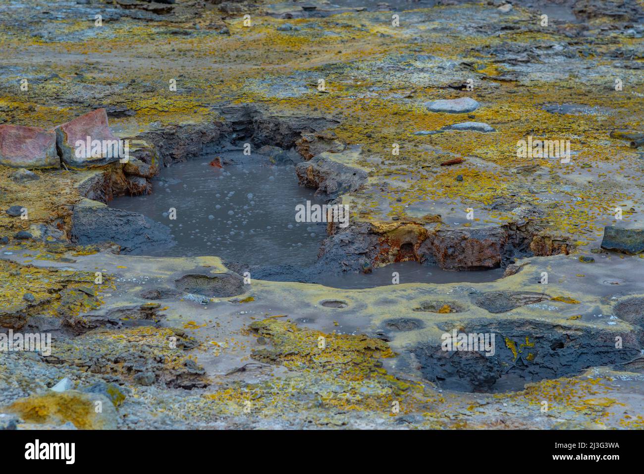 Fumaroles at Furnas lake at Sao Miguel island, Portugal Stock Photo - Alamy