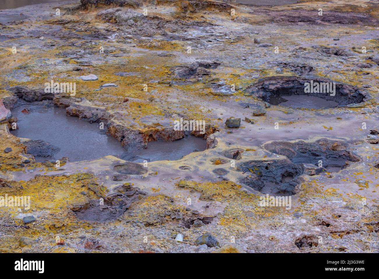 Fumaroles at Furnas lake at Sao Miguel island, Portugal Stock Photo - Alamy