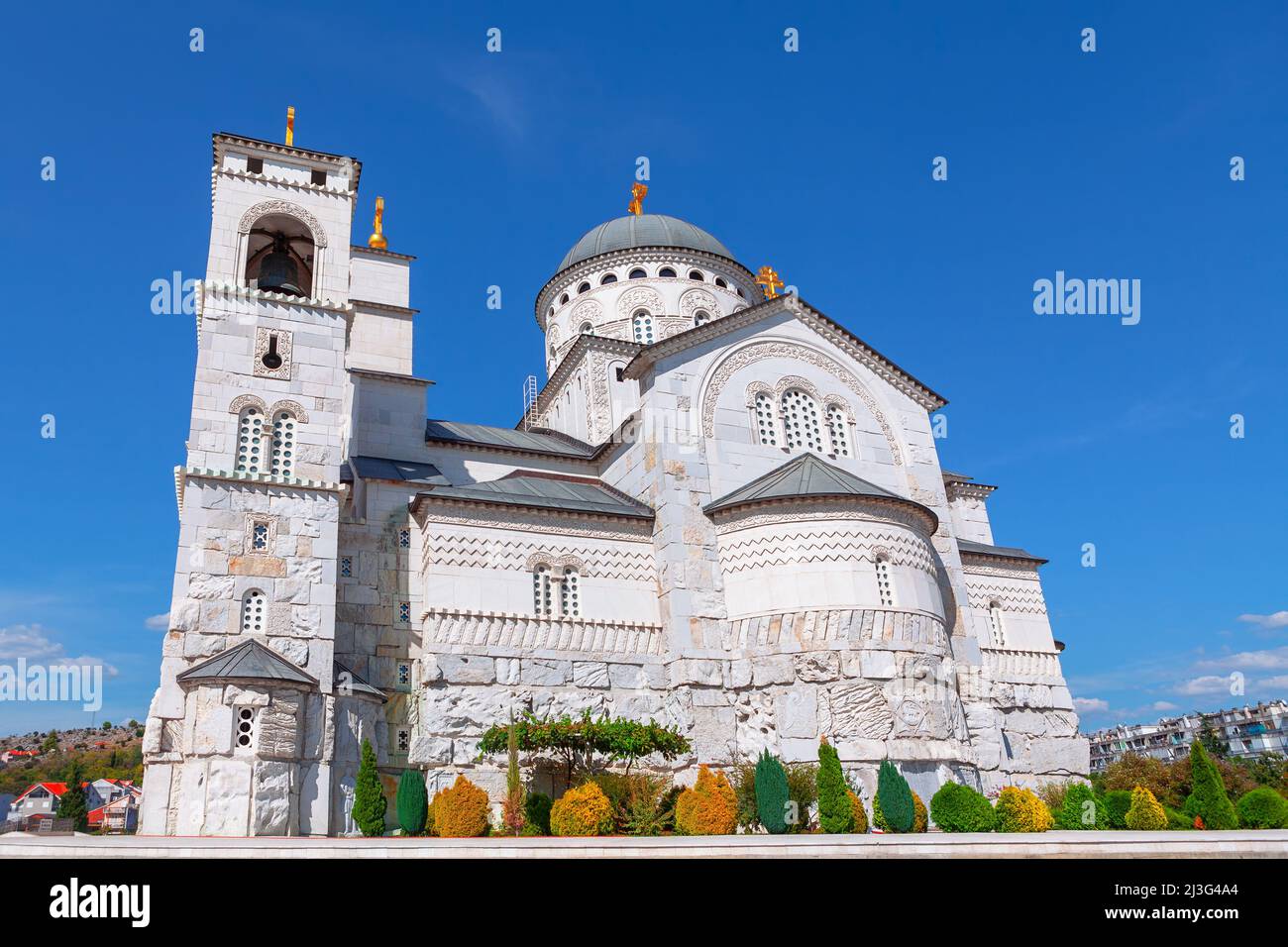 Famous church in Podgorica Montenegro . Orthodox Cathedral of Christ's ...